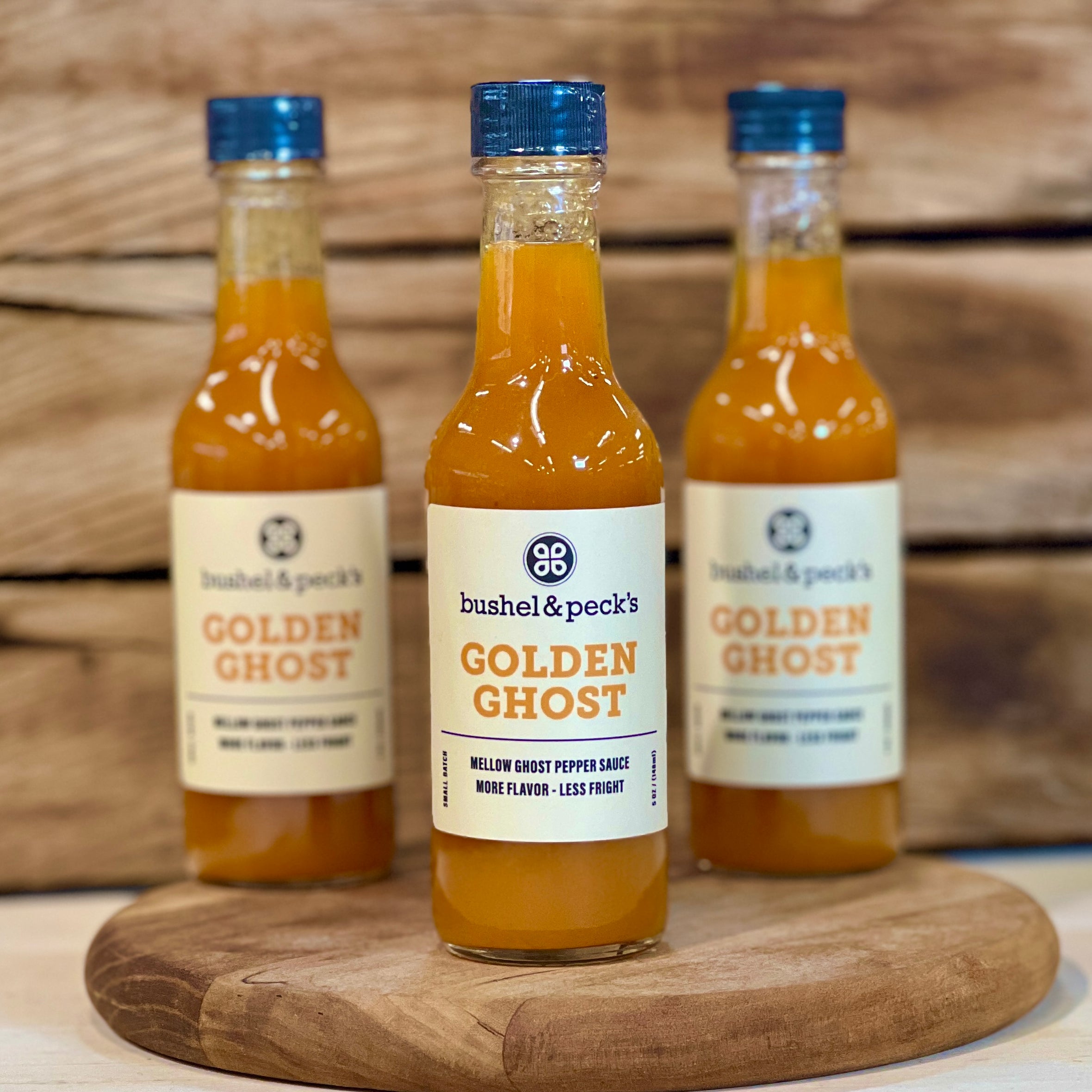 B&P's Golden Ghost Pepper Hot Sauce - Small Batch Handmade - Three Bot ...